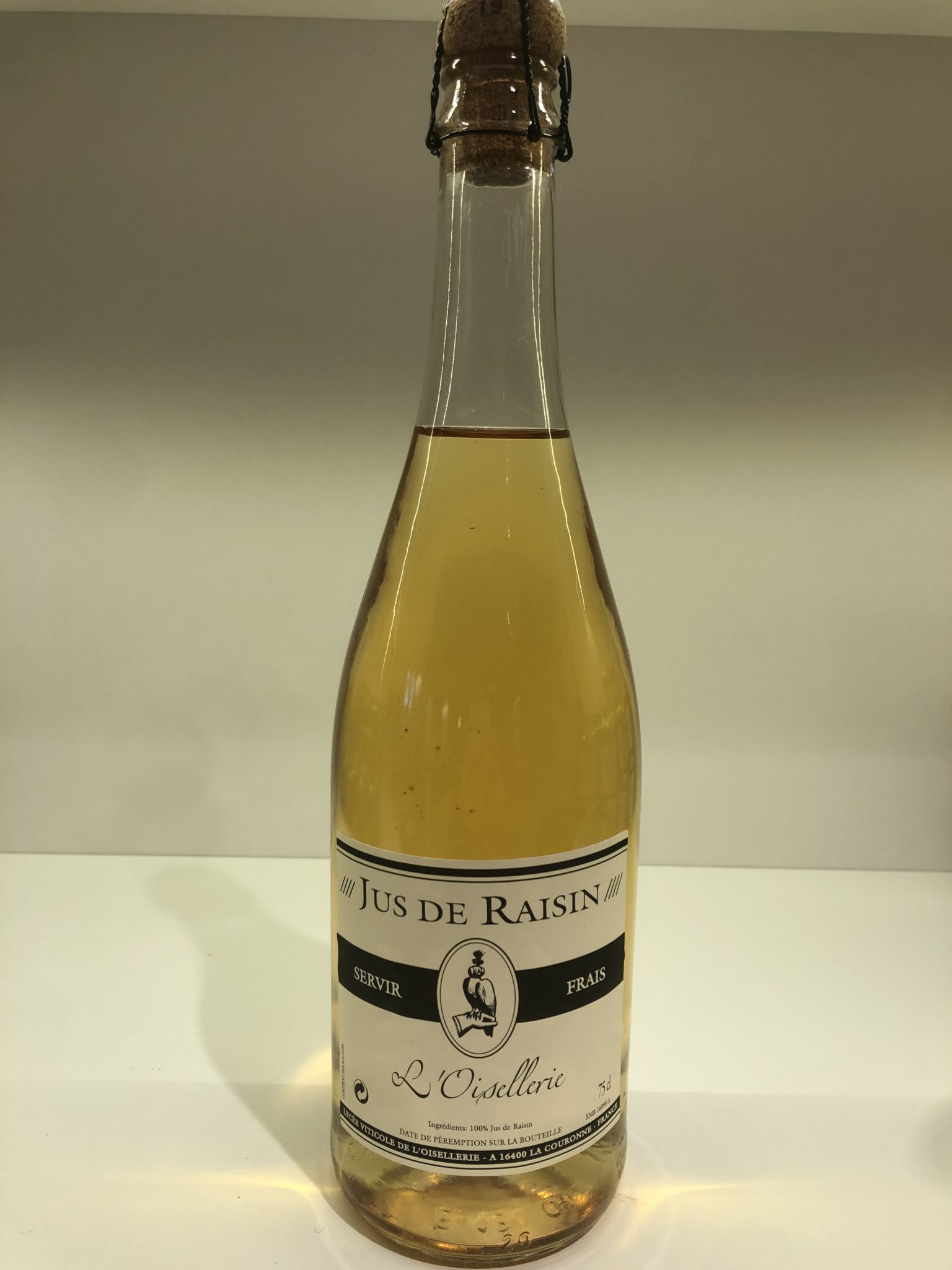 Jus de raisin pétillant Blanc - Domaine de L'Oisellerie